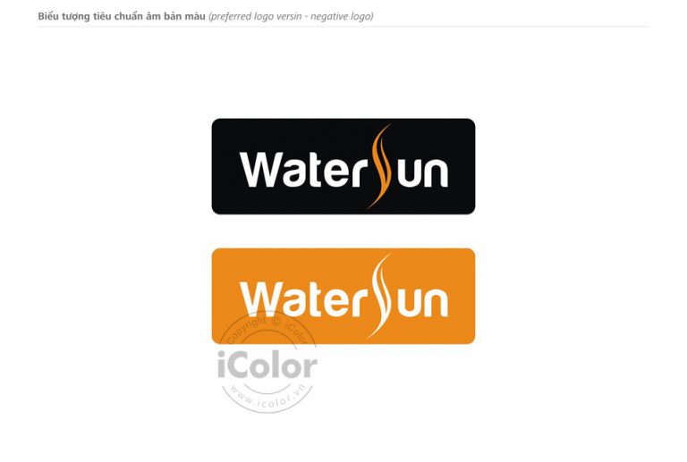 Thiết kế logo bàn trà Watersun | iColor Branding