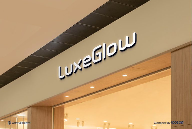 Thiết kế logo Mỹ phẩm LuxeGlow